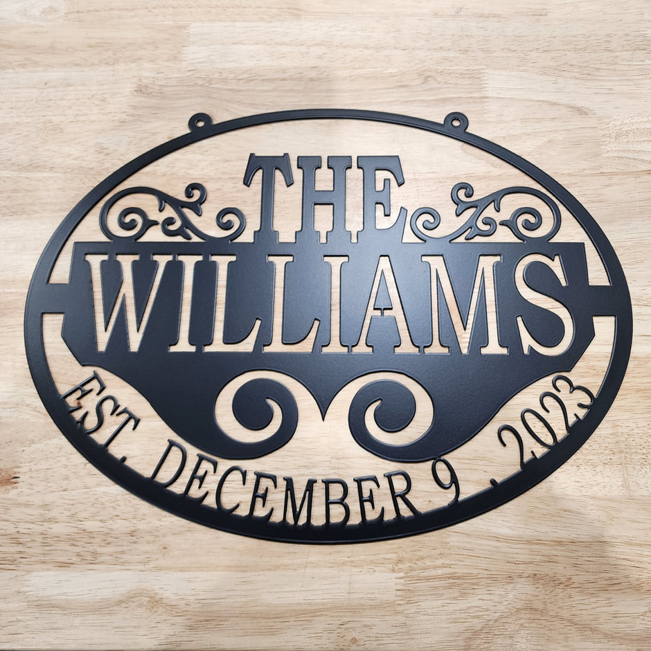 Custom Steel Monogram Signs | 360-STEEL Custom Products
