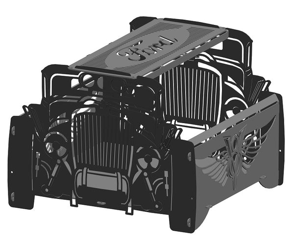 32 Hot Rod Fire Pit Portable Collapsible FirePit Grill – 360-STEEL